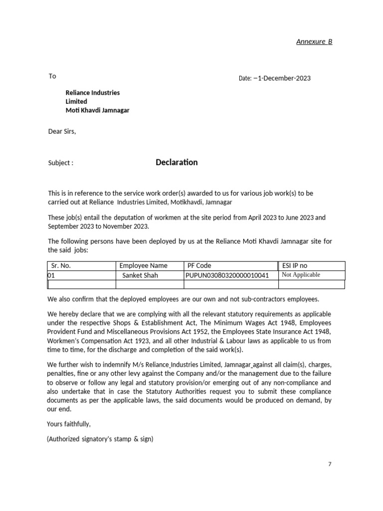 Exhibit E Compliance Documents Requirement | PDF
