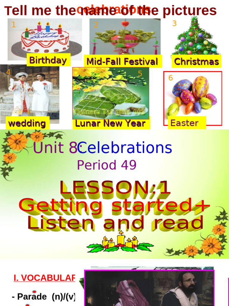 Unit 8 Celebrations Part 3 192202111 | PDF