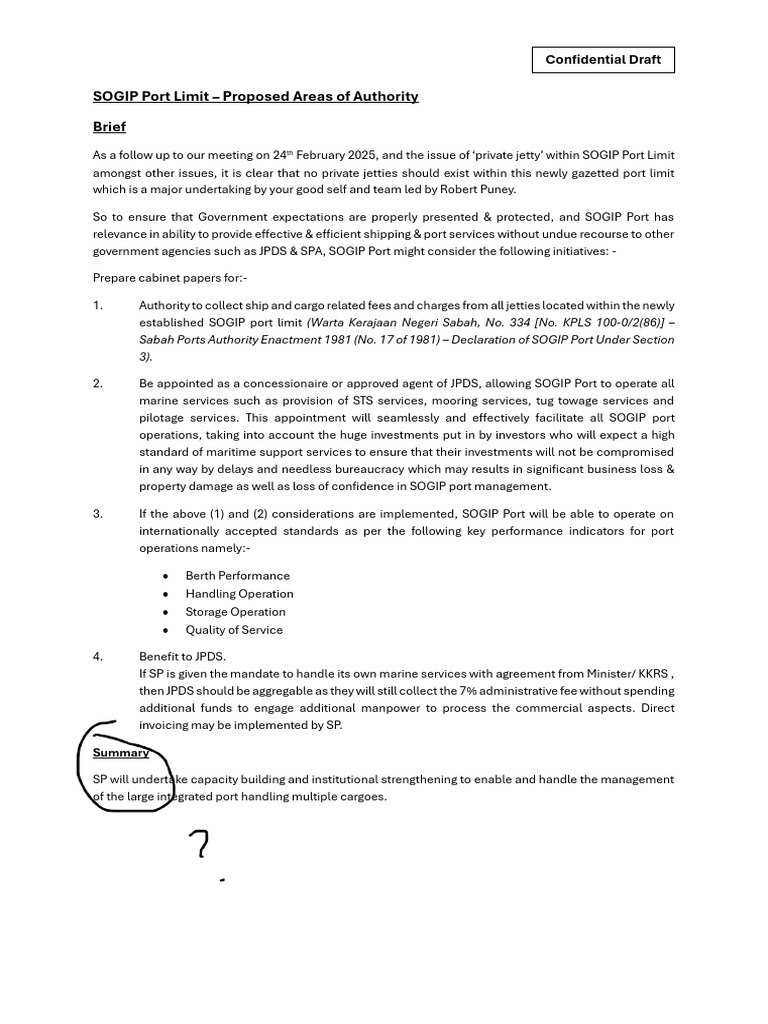 SOGIP Port Authority Proposal Overview | PDF