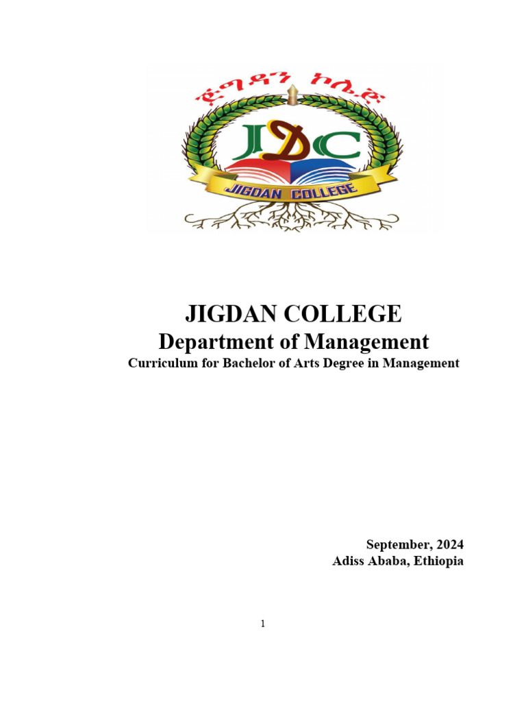 JIGDAN College BA Management Curriculum | PDF | Curriculum | Knowledge