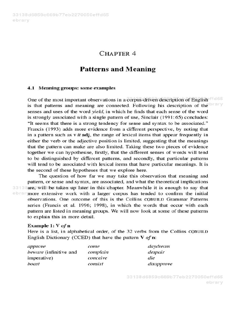 Pattern Grammar: Lexical Approach to English | PDF | All Rights ...