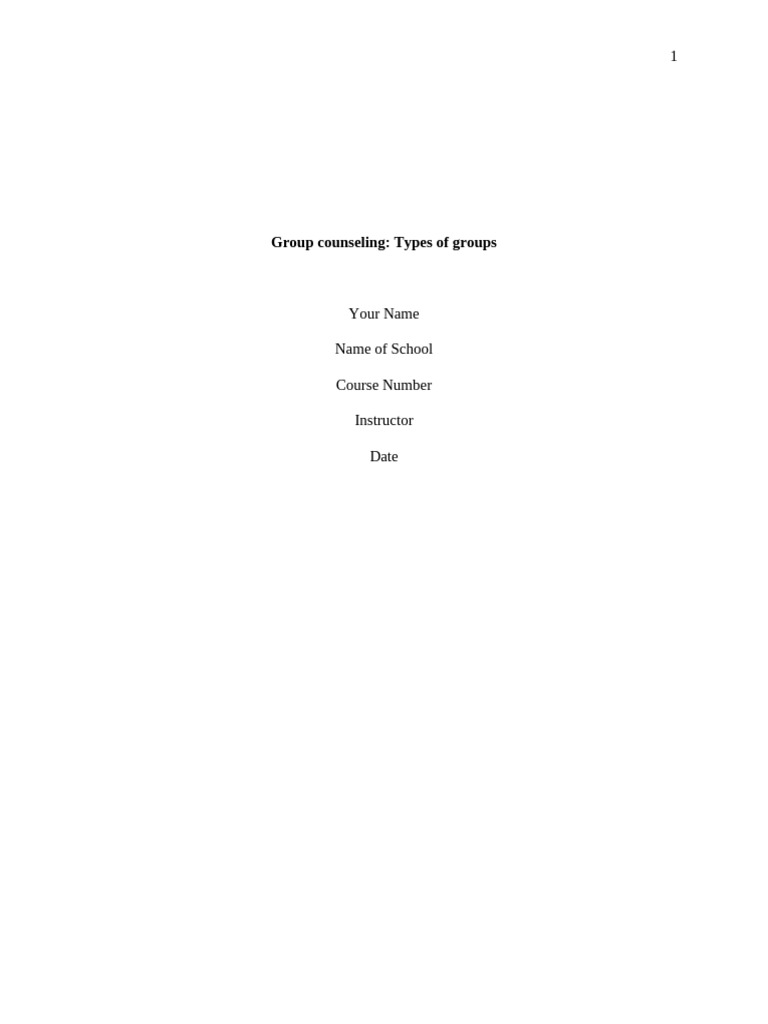 Types of Group Counseling Explained | PDF | Psychotherapy | Mental Health