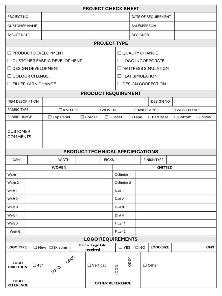 Designer Check Sheet | PDF | Knitting | Textiles