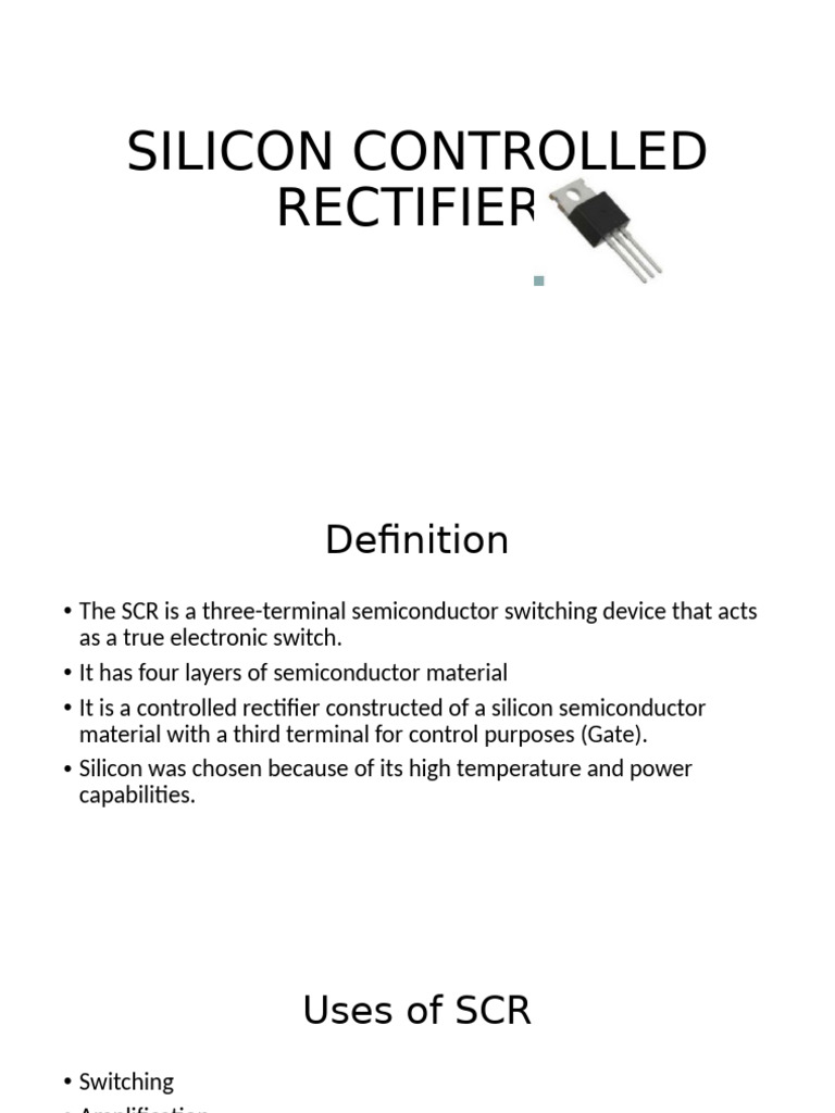 Silicon Controlled Rectifier 1 1 | PDF | Bipolar Junction Transistor | Semiconductors