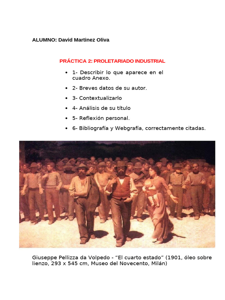PRACTICA 2º Proletariado | PDF | Pinturas | Las artes