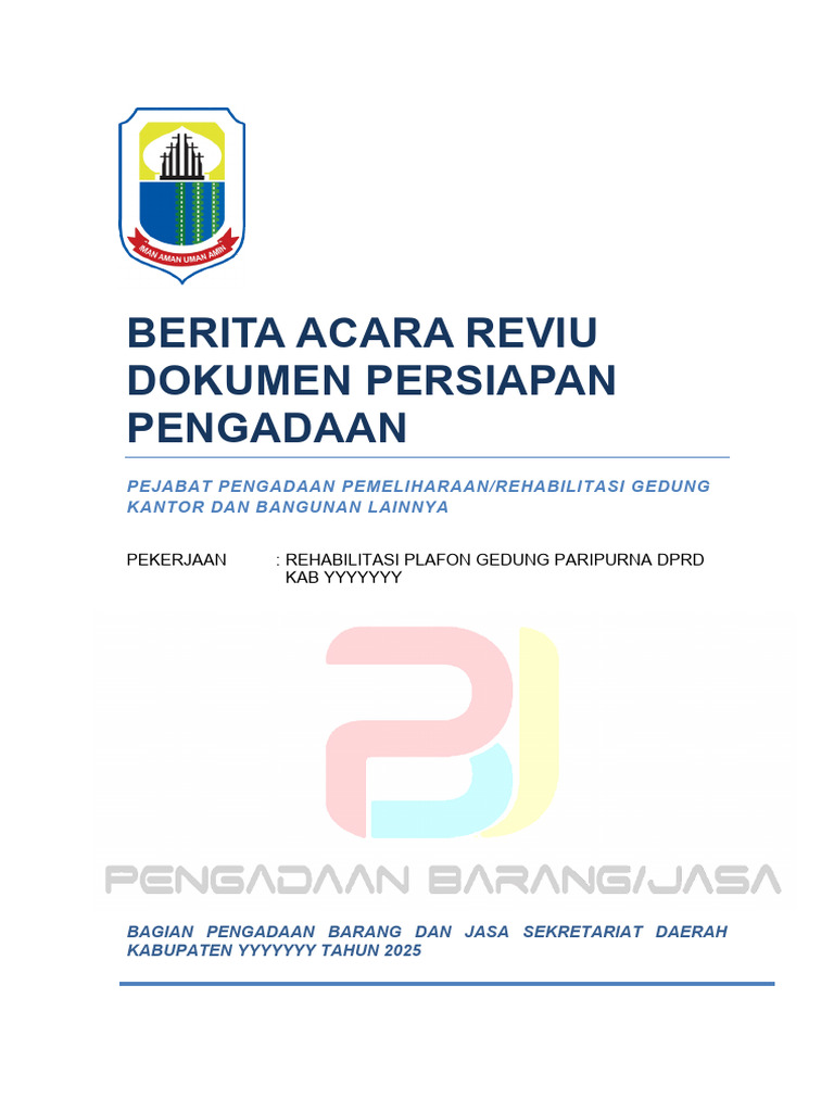 Reviu Pengadaan Rehabilitasi Gedung DPRD | PDF