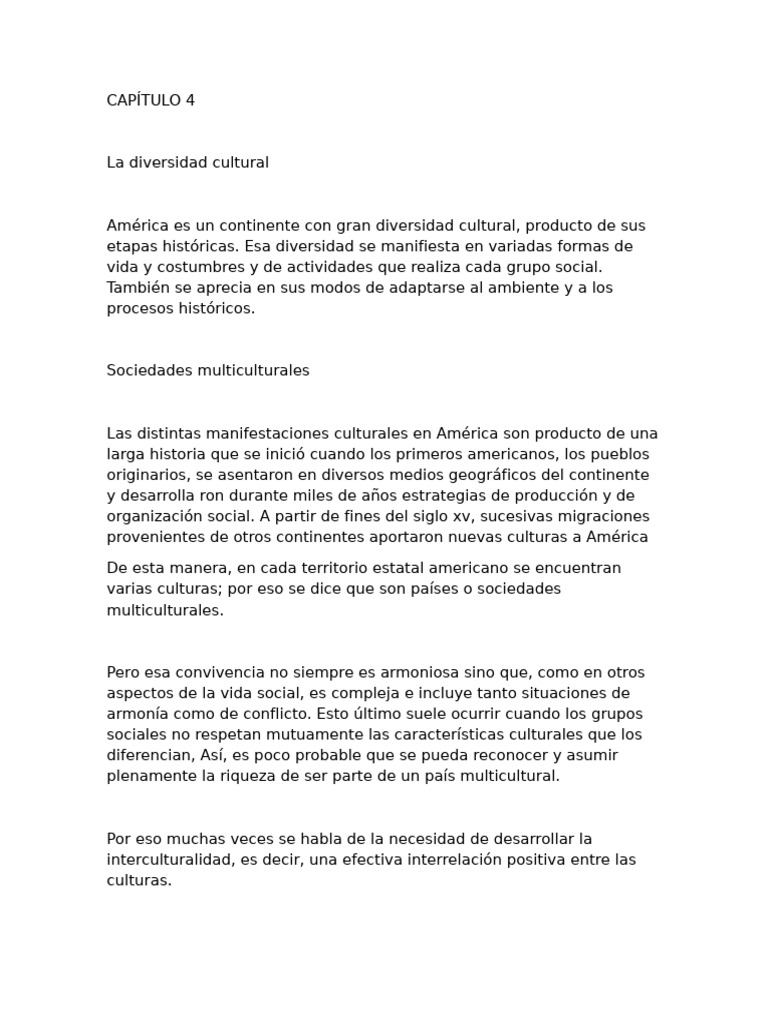 Diversidad Cultural en América: Un Análisis | PDF | Américas | Colonialismo