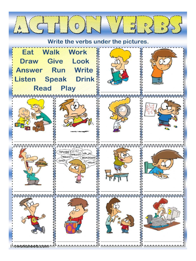 Action Verbs 6to A | PDF