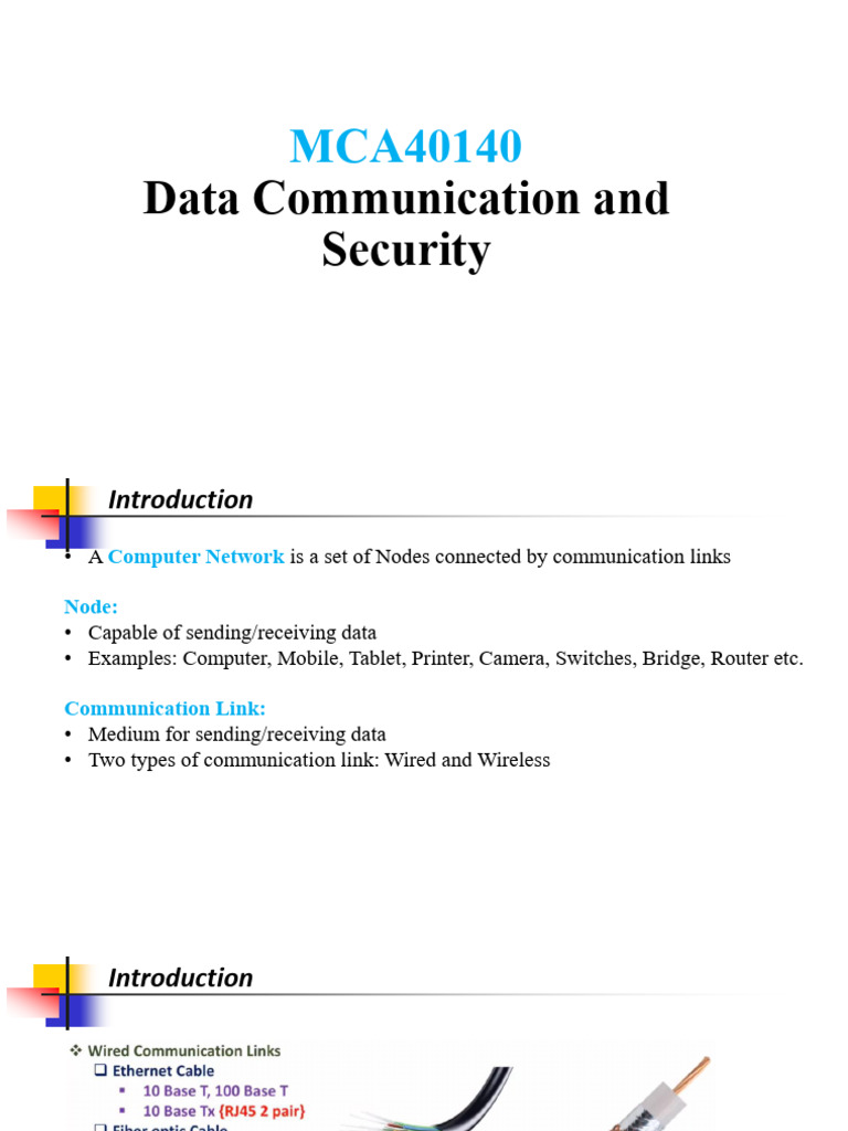 Introduction & Module - 1 (Part 1) DCN | PDF | Computer Network | Osi Model