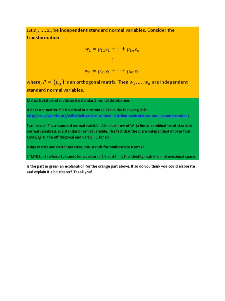 Multivariate Normal Distribution Explained | PDF | Teaching Methods ...
