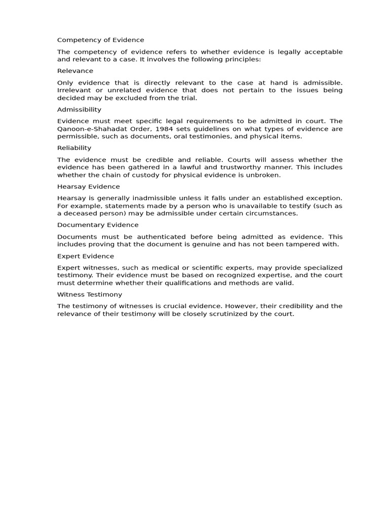 Competency of Witnesses (New) | PDF