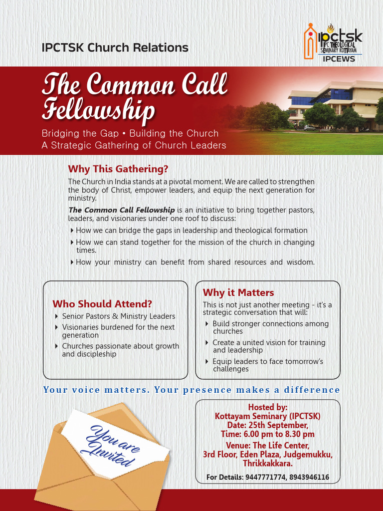 The Common Call Fellowship - Ernakulam | PDF