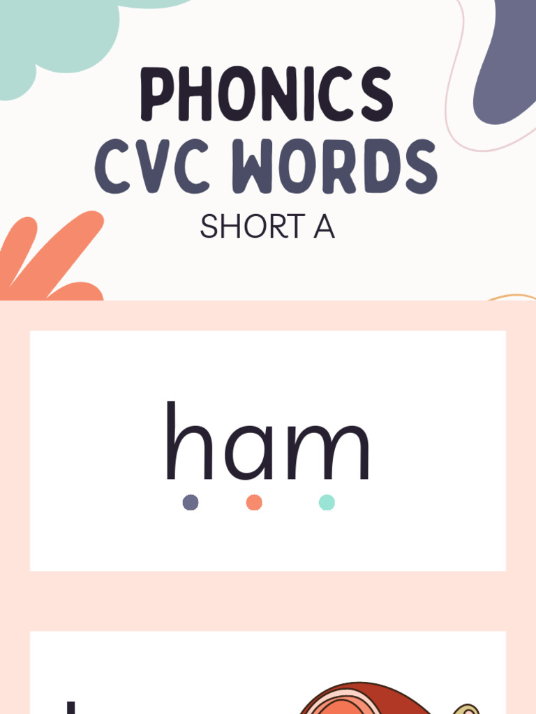 Phonics CVC Words - Short Vowel Sound A Presentation | PDF