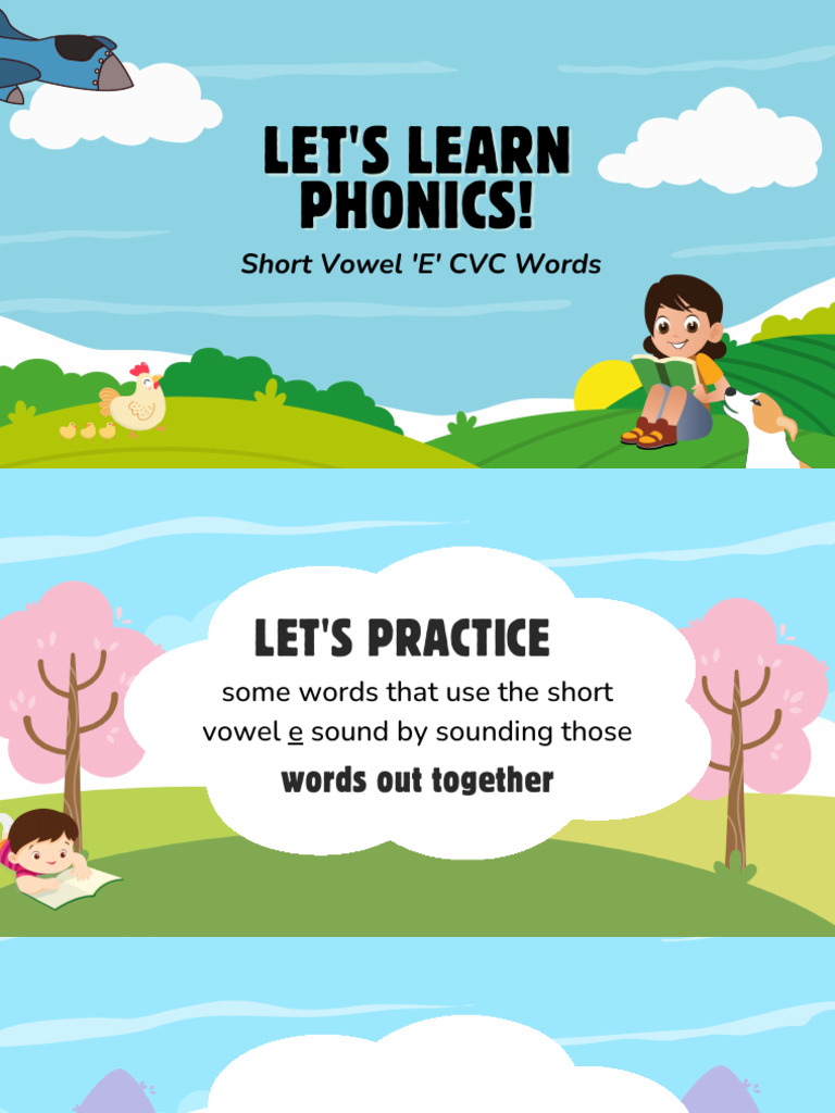 Green Yellow Stickers and Badges Vowels Word Recognition Education ...