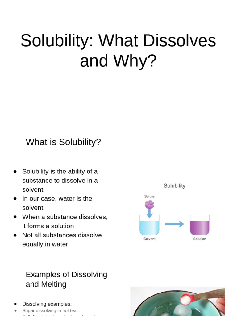 Solubility_ What Dissolves and Why | PDF