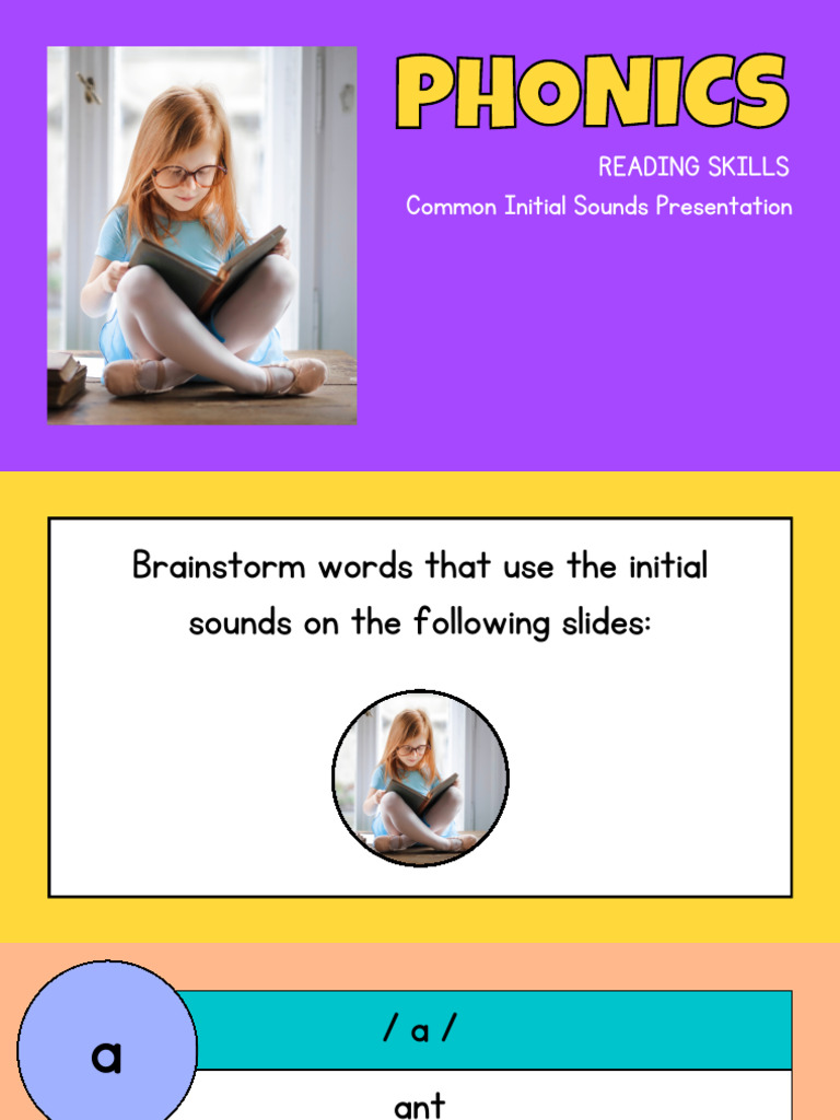Phonics English Presentation in Colourful Photograph Style | PDF