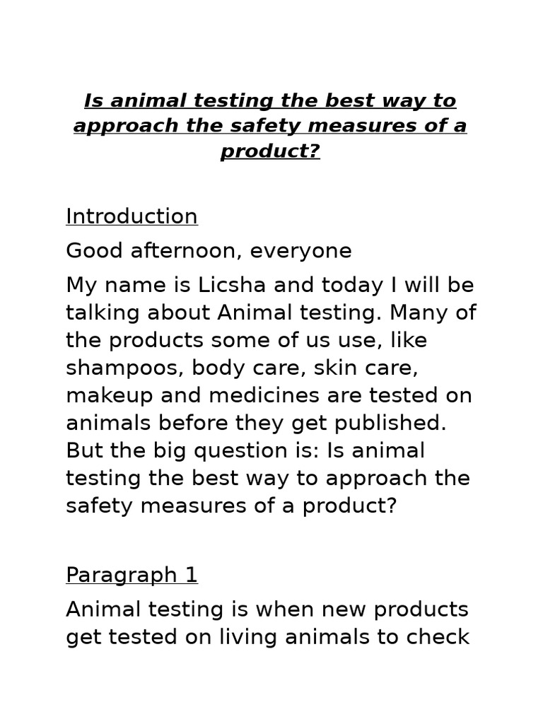 Is Animal Testing Necessary for Safety? | PDF | Animal Testing | Medicine