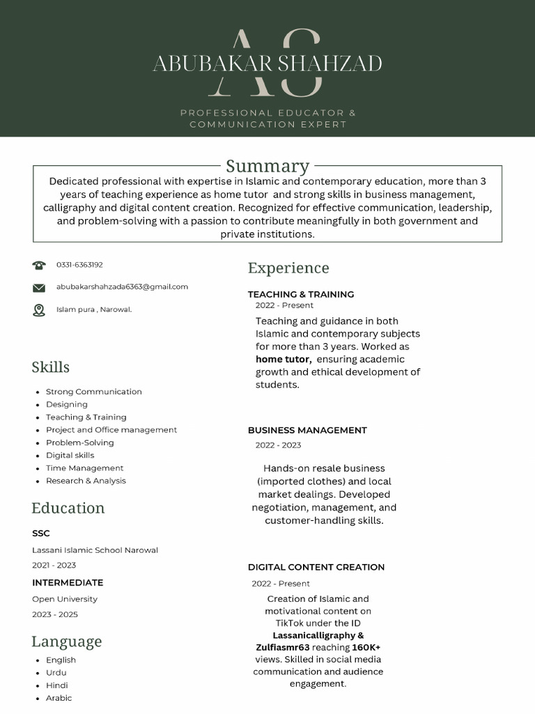 White Green Professional Business CV Resume - 20250920 - 165244 - 0000 ...