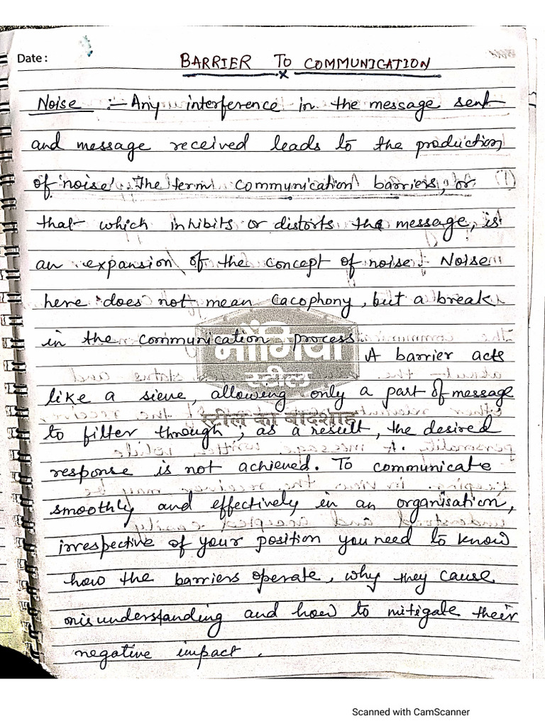 Communication Barriers | PDF