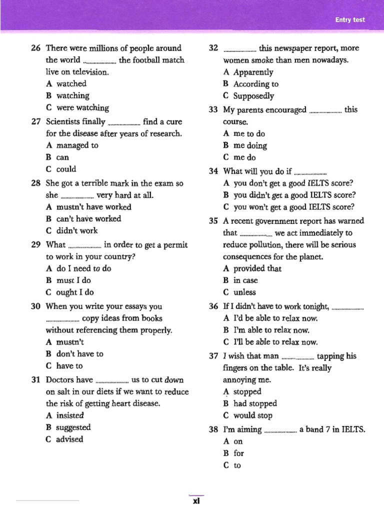Entry Test - Pages 12-13 | PDF