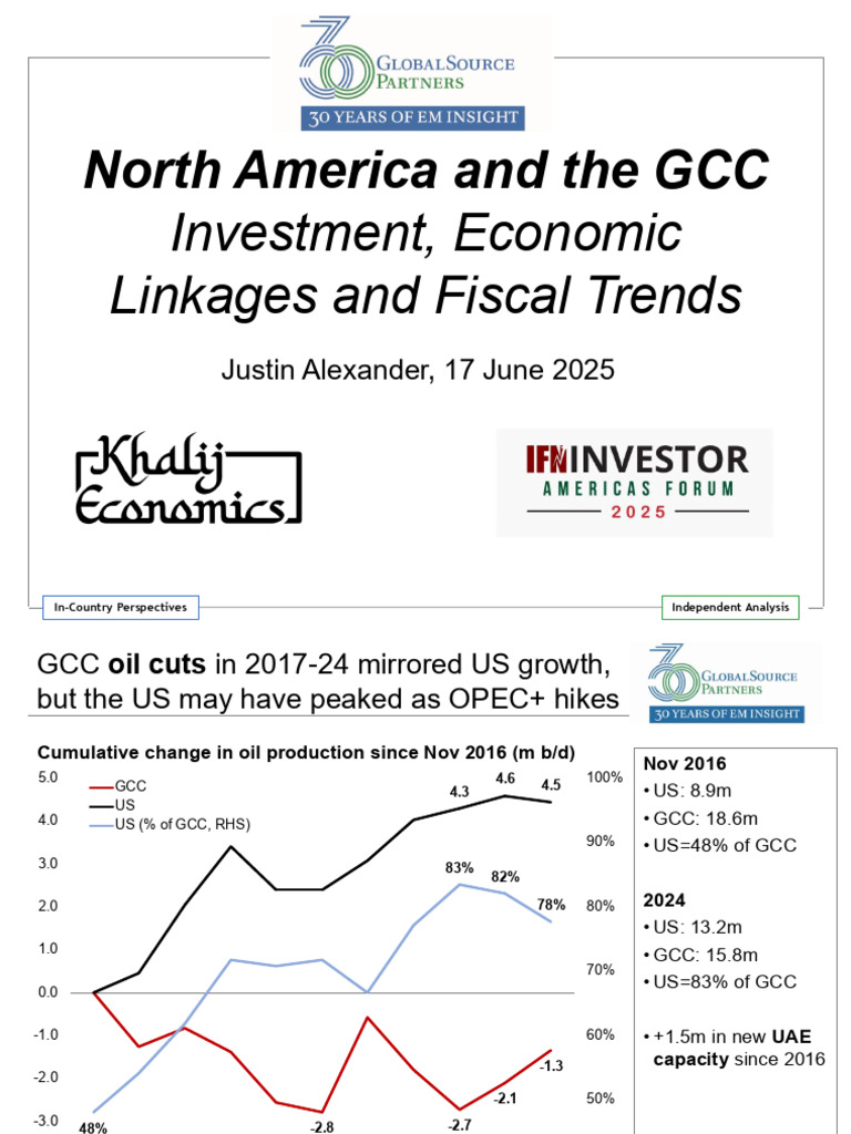 North America and The GCC - Investment Economic Linkages and Fiscal ...