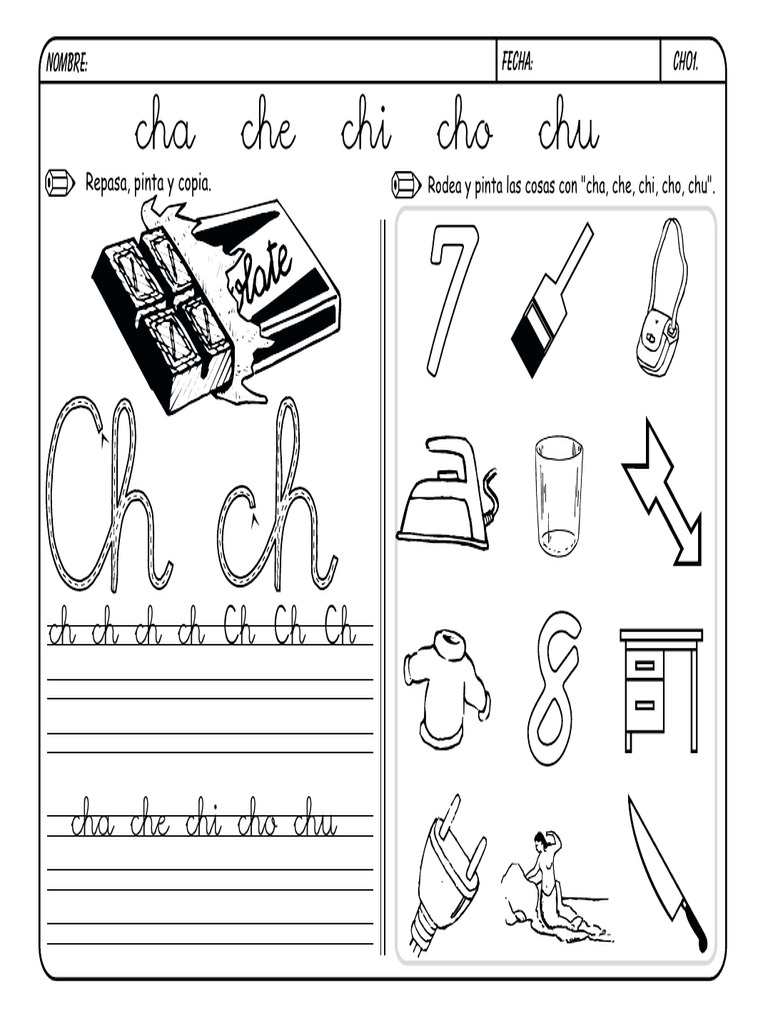 Nombres con "cha, che, chi, cho, chu" | PDF