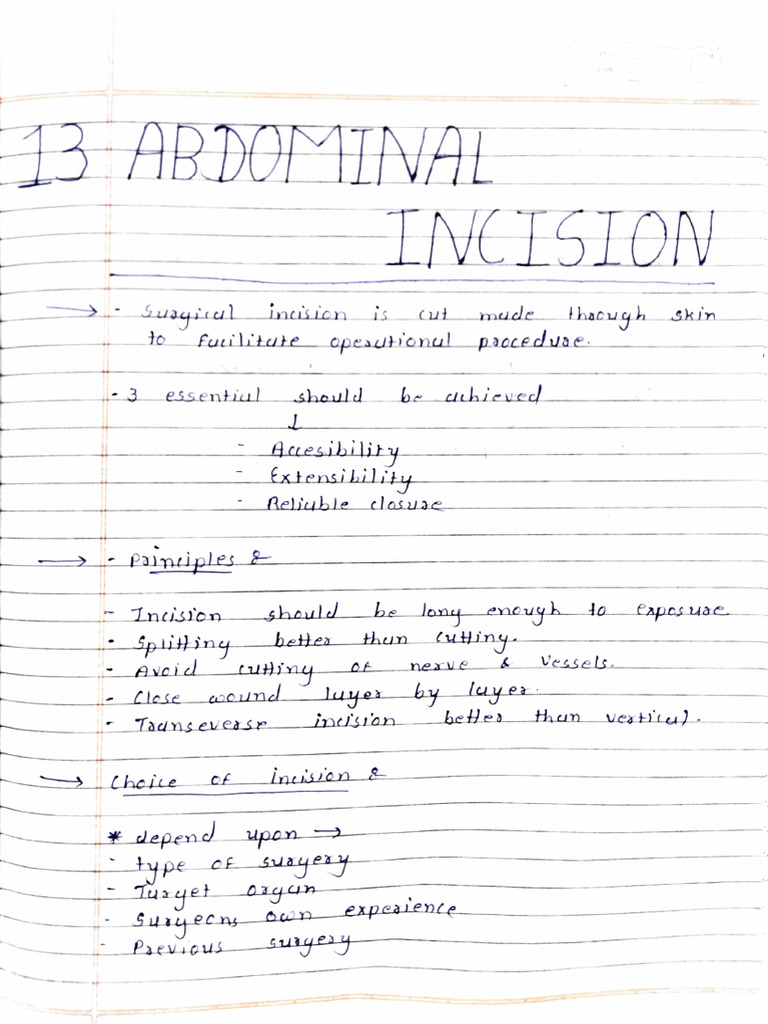 Abdominal Incision | PDF