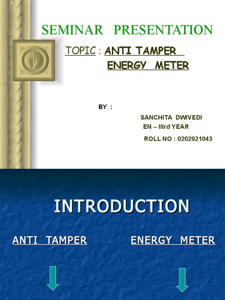 Anti Tamper Device | PDF | Watt | Electrical Engineering
