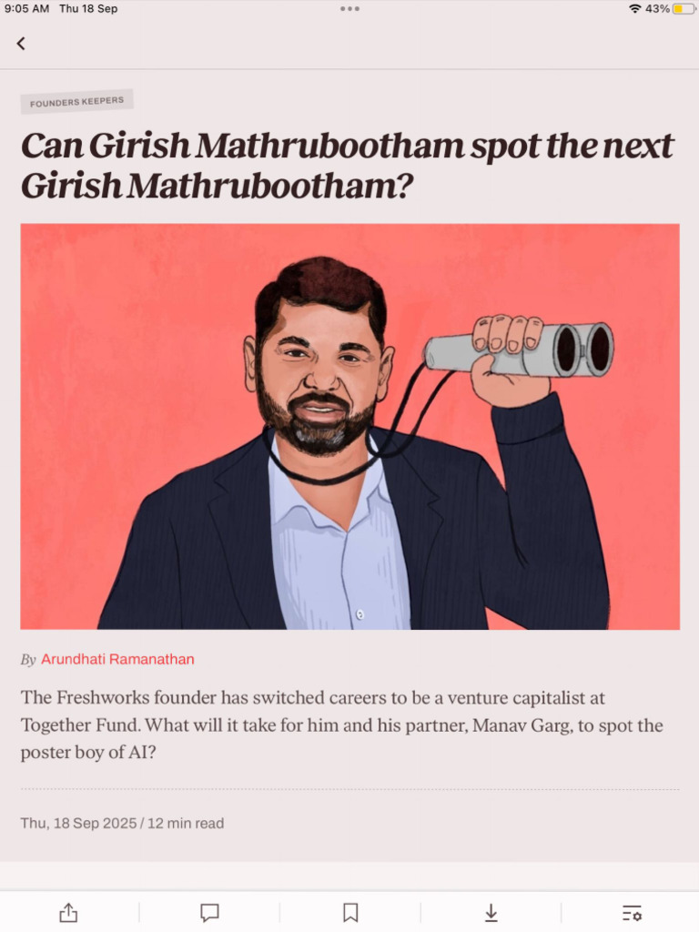Can Girish Mathrubootham Spot The Next Girish Mathrubootham - The Ken | PDF