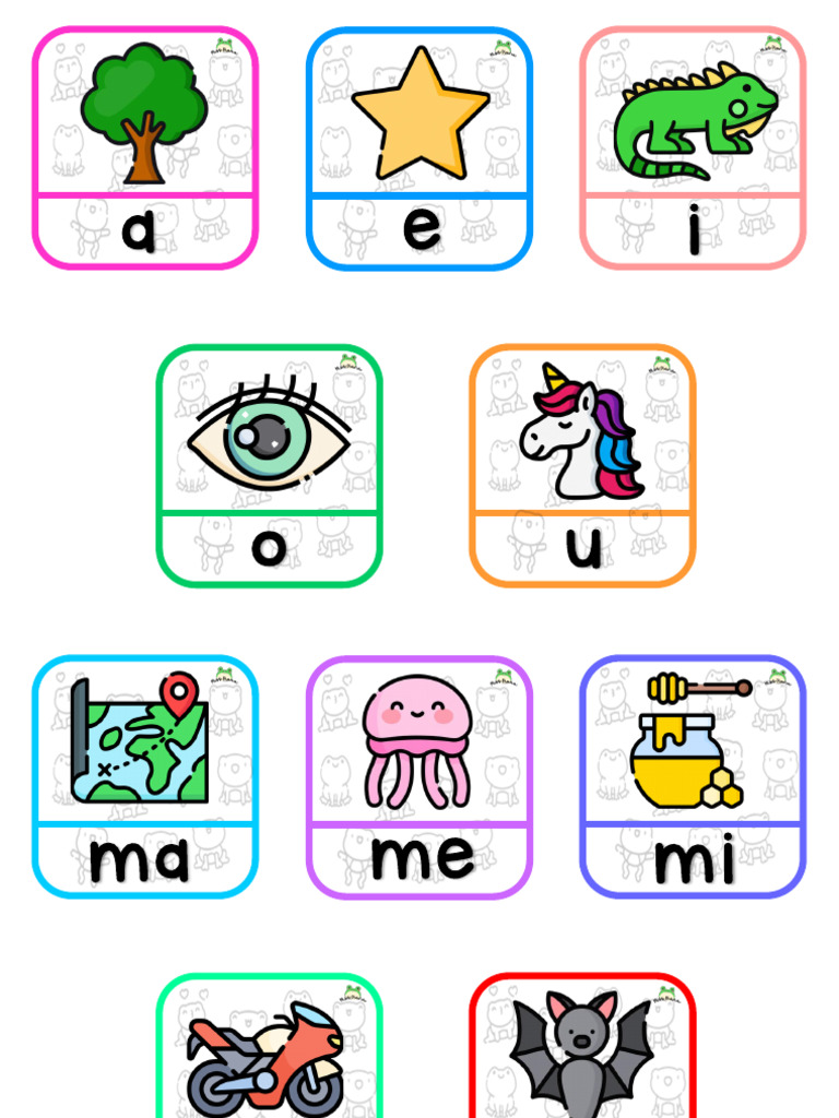 Tarjetas De Vocales Y Sílabas Simples Pdf