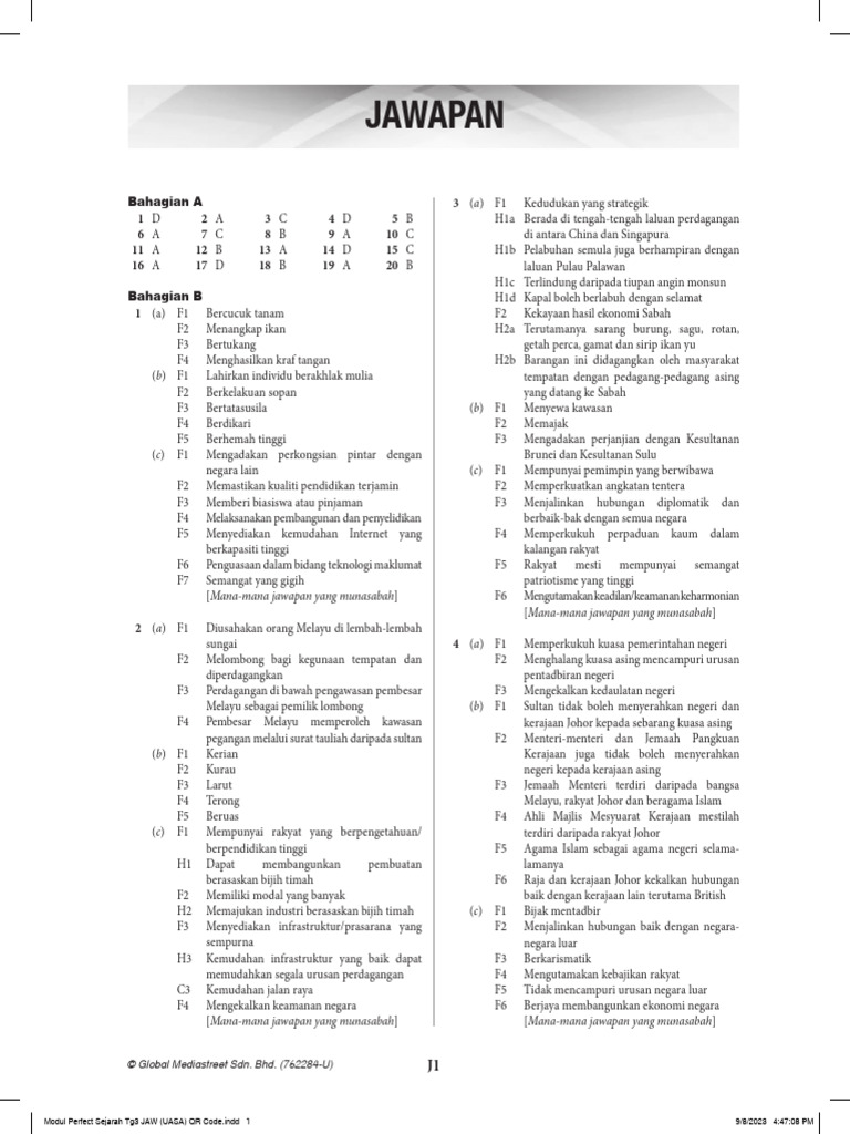 Jawapan UASA - Module Perfect 2.0 TG 3 | PDF