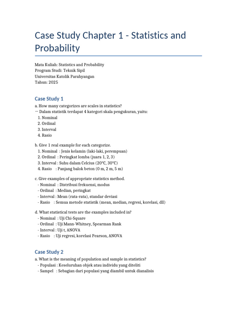 Case Study Chapter1 | PDF