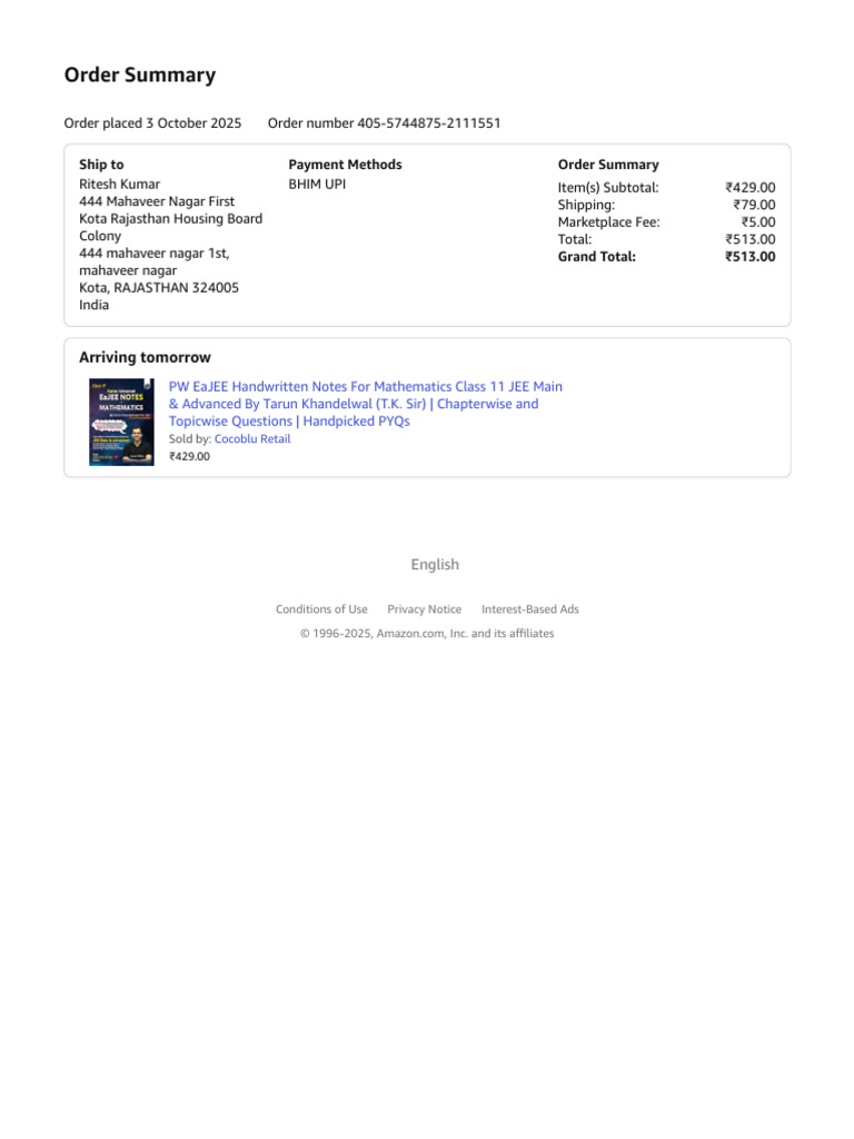 Order Details | PDF