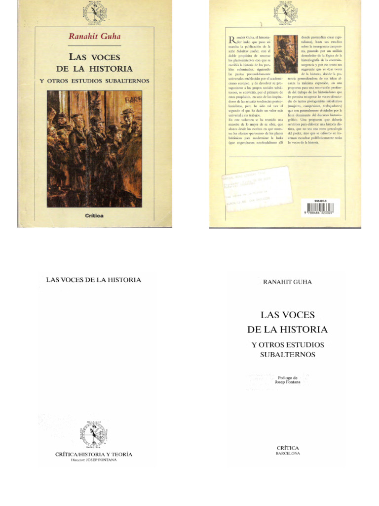 Guha R. Las Voces de La Historia-1-31 | PDF | Nacionalismo | Estado ...
