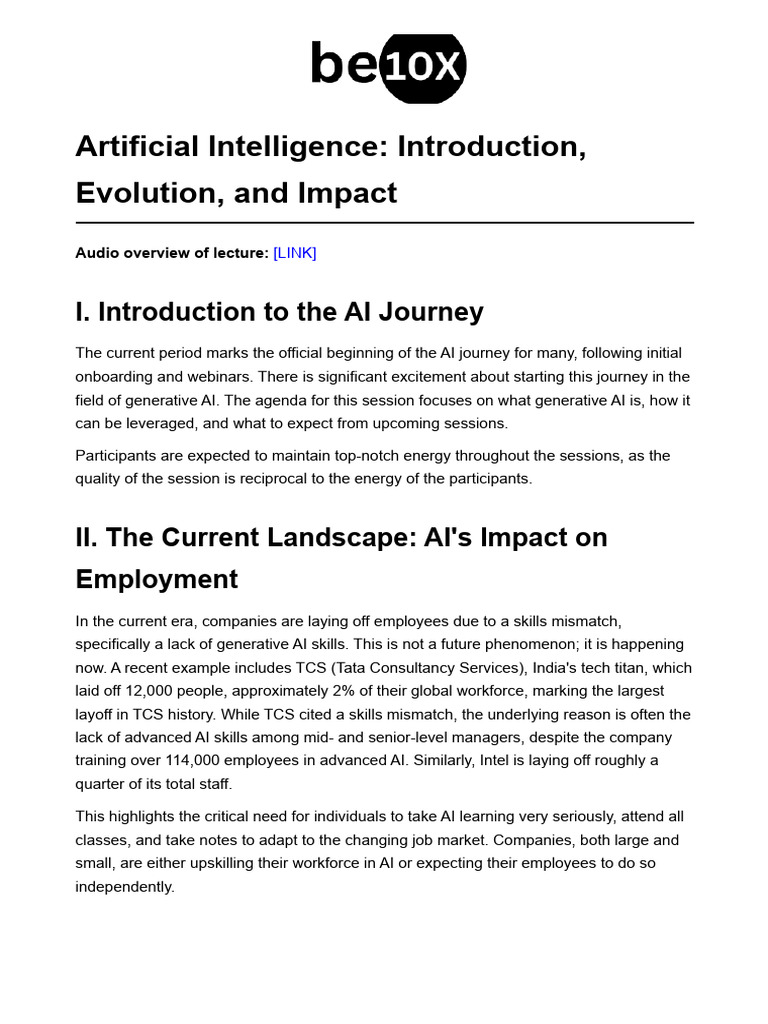 AI Journey: Skills, Impact, and Types | PDF | Artificial Intelligence ...
