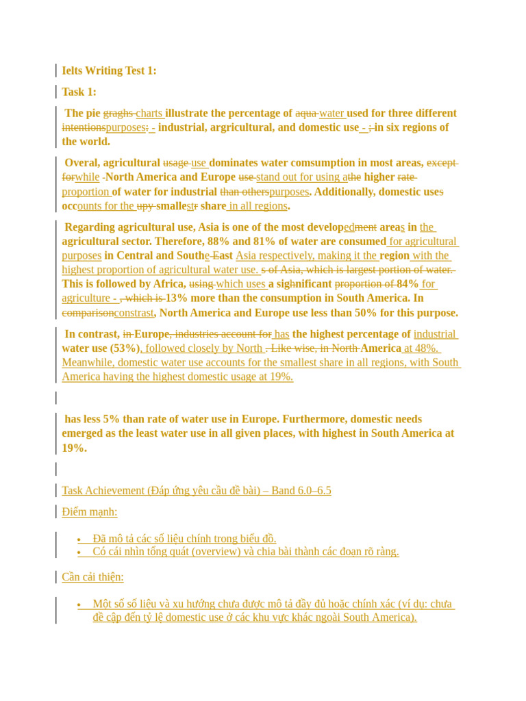 Ielts Writing Test 1 | PDF