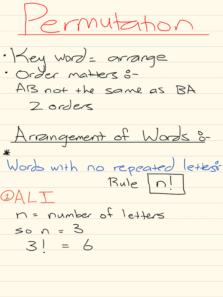 Permutation Part 1 | PDF