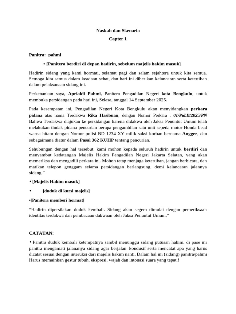 Naskah Dan Skenario | PDF