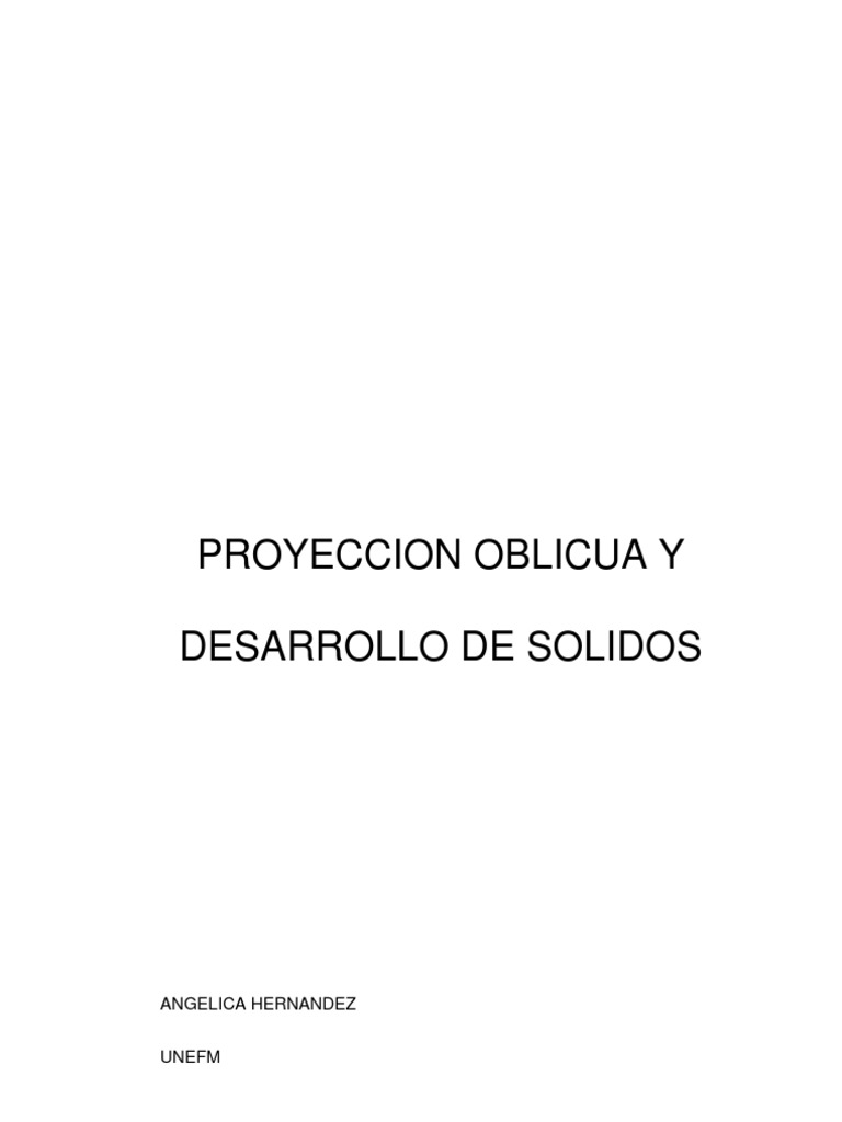 Proyección Oblicua | PDF | Triángulo | Objetos geométricos