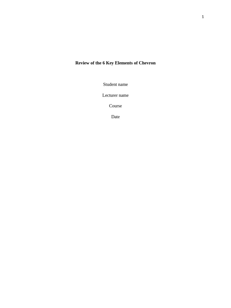 Review of The 6 Key Elements of Chevron | PDF | Empowerment | Cognition