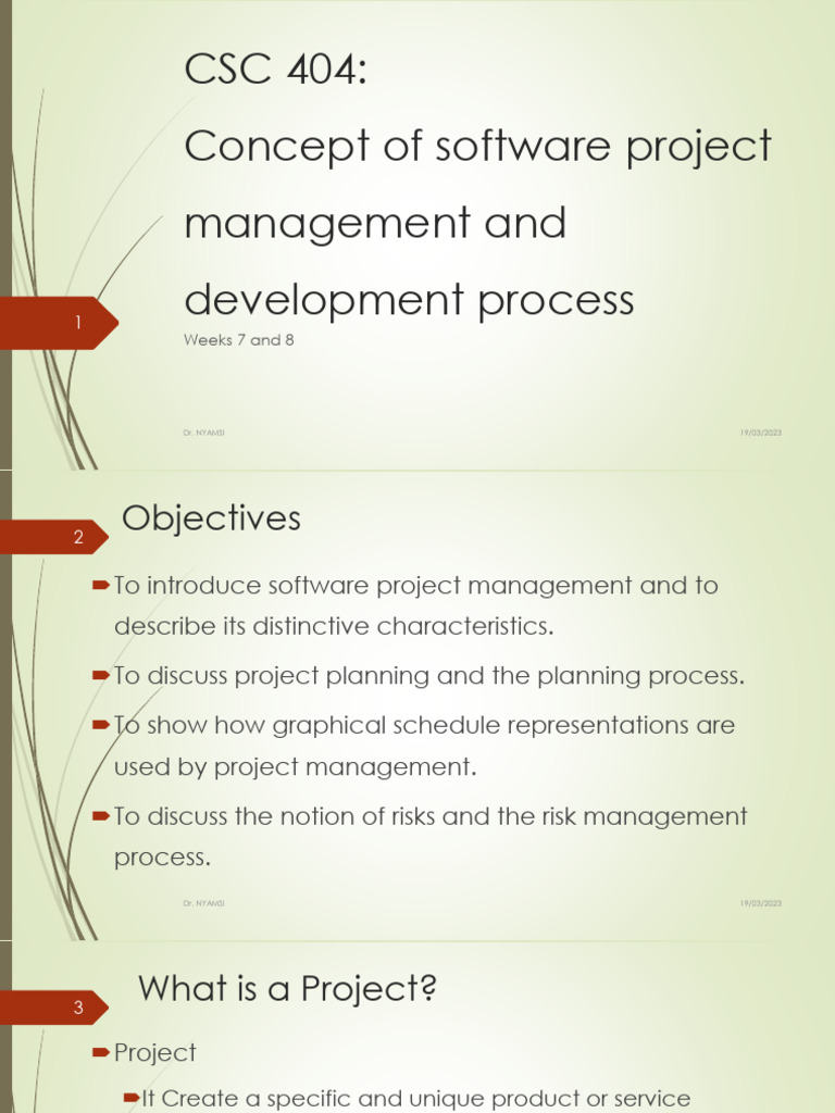 CSC 404 Software Project Management - 2023 - 013231 | PDF | Project ...