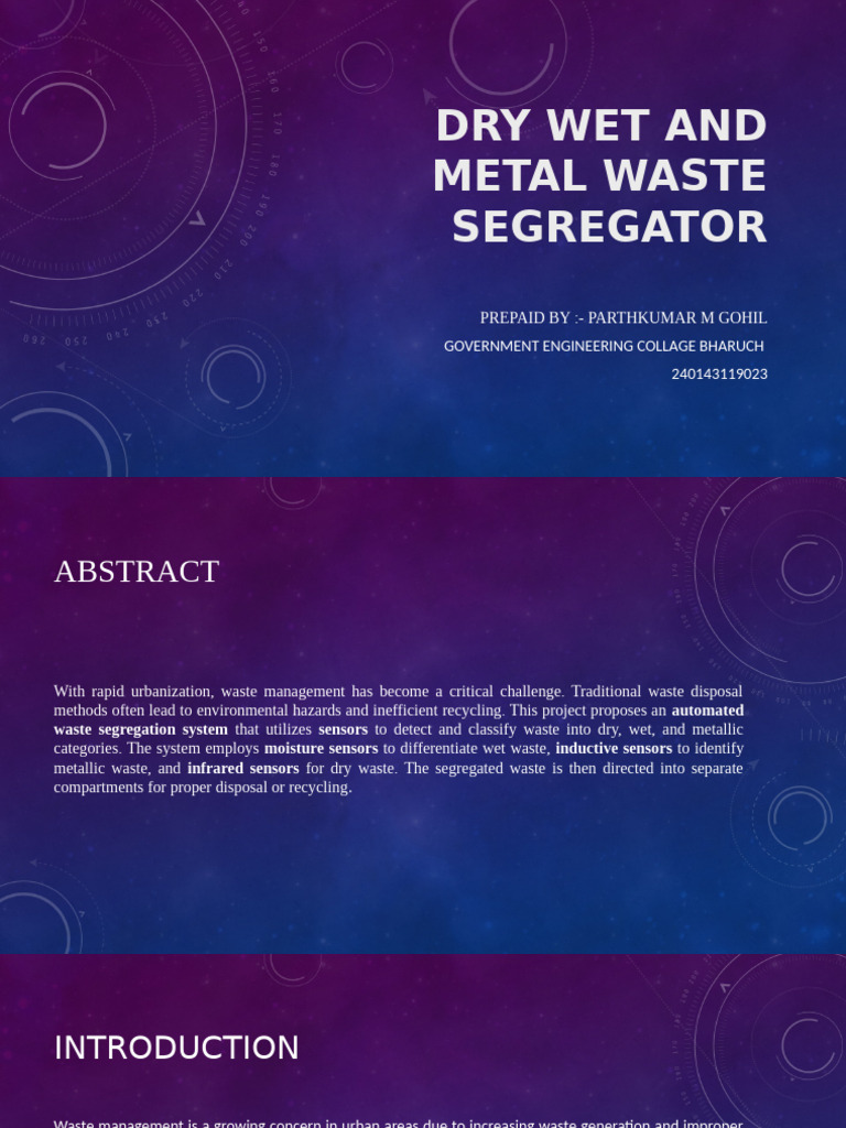 Automated Waste Segregator System | PDF | Electric Motor | Lithium Ion ...