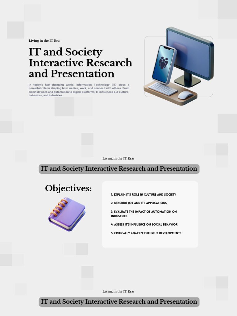 IT and Society Interactive Research and Presentation | PDF | Internet ...