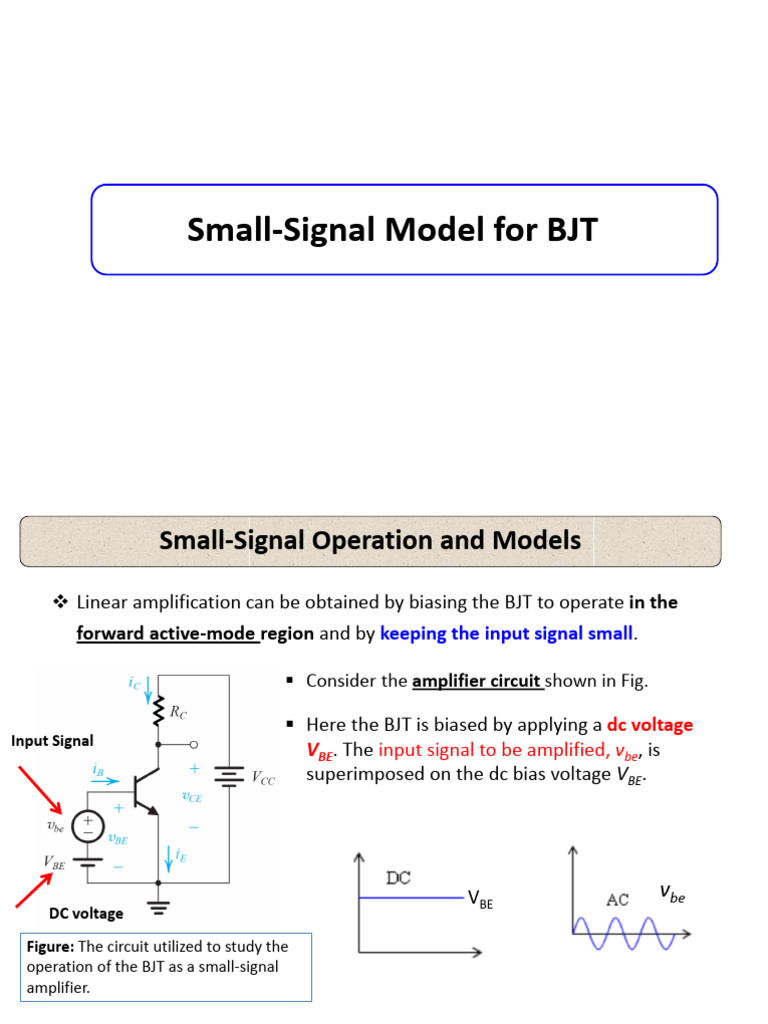 Small-Signal BJT Amplifier Model | PDF | Bipolar Junction Transistor ...