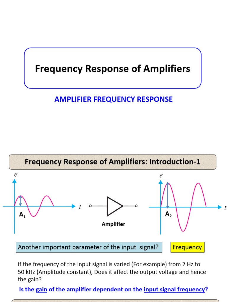 Amplifier Frequency Response Explained | PDF | Amplifier | Capacitor