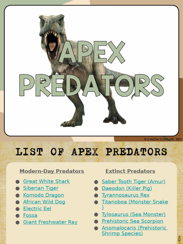 Updated Apex Predators STUDENT Research Slides | PDF