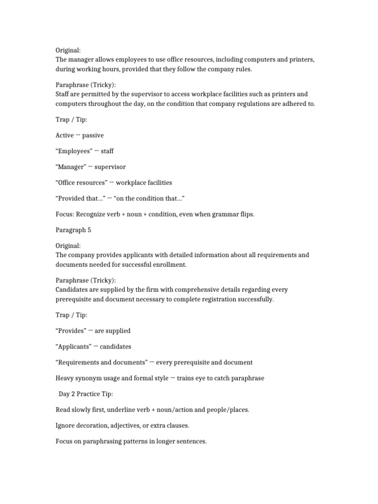 Paraphrase Package Day4 | PDF | Verb | Semantic Units