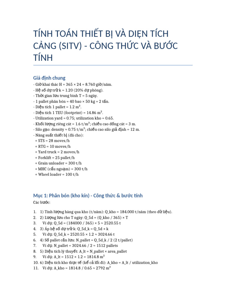 Tinh Toan Thiet Bi Dien Tich Cong Thuc | PDF