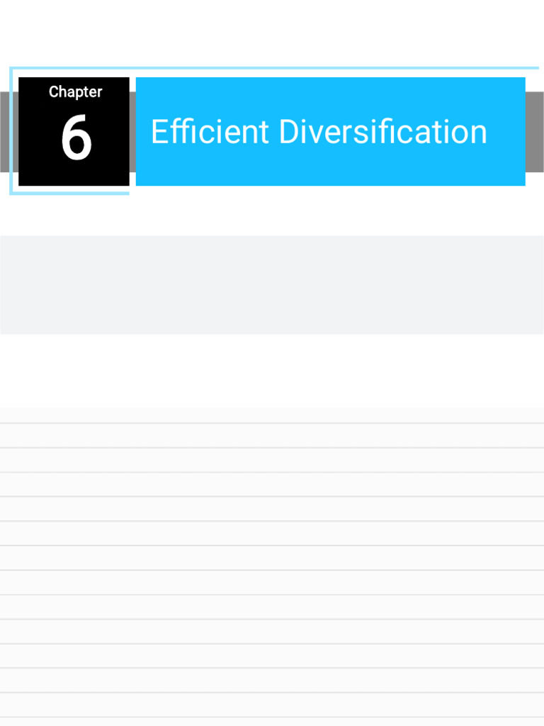 Efficient Diversification in Portfolios | PDF | Modern Portfolio Theory ...