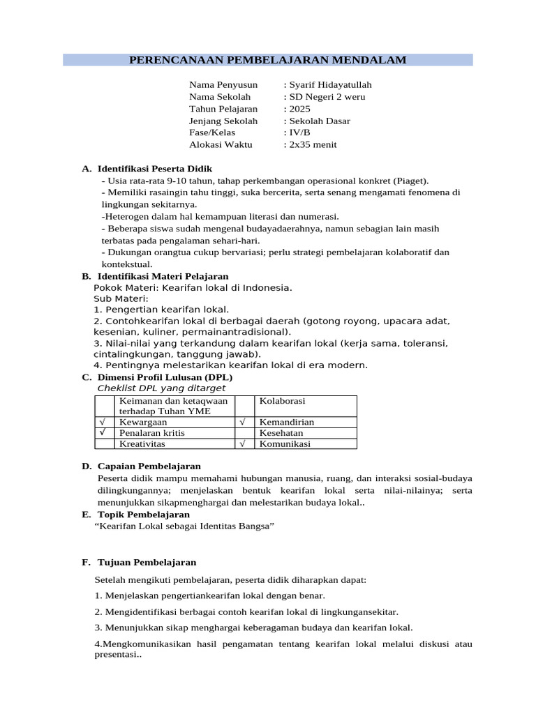 Modul Ajar Microteaching | PDF